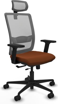 Piqueras y Crespo Ergonomischer Stuhl Beige Haches mit 2D-Armlehnen, h&ouml;henverstellbare Lendenwirbelst&uuml;tze und h&ouml;henverstellbares Kopfteil und Neigung, ausgestattet mit 