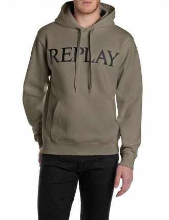 Replay Herren Hoodie mit Kapuze, Mud Green 759 (Braun), XL