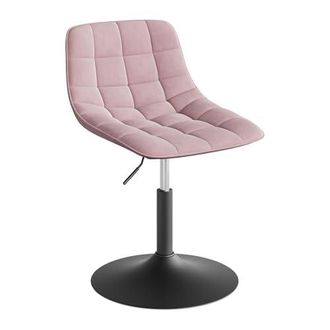 Woltu Tabouret de Coiffeuse, Chaise de Maquillage Pivotante avec Dossier et Réglable en Hauteur, pour Salon, Chambre à Coucher, Salle à Manger, Bureau à Dom