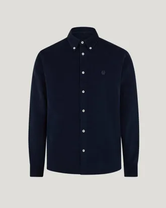 Belstaff Chemise Street Pour Homme Cotton Corduroy Bleu Encre Fonc&eacute; 3xl