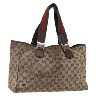 Gucci Sac &agrave; main en toile Pre-owned - Femme - Pre-owned - Beige - Taille: ONE Size
