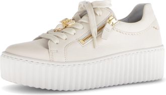 Gabor Schn&uuml;rschuh Gabor Schuhe beige Plateau Sneakers Schmuckhummel 63.201.22