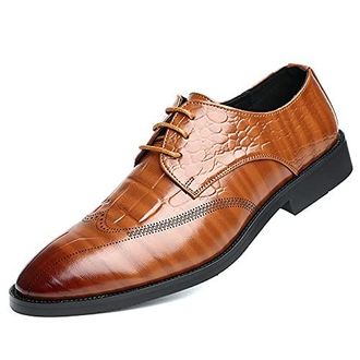 Generic Chaussures habill&eacute;es for Hommes, Chaussures Derby &agrave; Lacets, Bout Pointu, Bout Bruni, Cuir PU, Semelle en Caoutchouc, Talon carr&eacute;, antid&eacute;rapantes, Bass