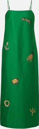 Alemais Al&eacute;mais Verziertes Maxikleid aus einem Leinengemisch