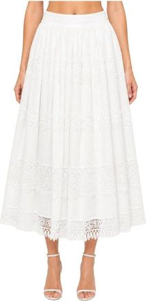 Dolce & Gabbana Femme, Jupes, Blanc, Taille: 36 FR Midi Skirts