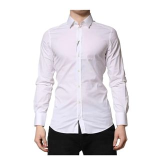 Dolce & Gabbana Wei&szlig;e Baumwolle Herren Formelles Hemd - - Shirts - Herren - Wei&szlig; - XS