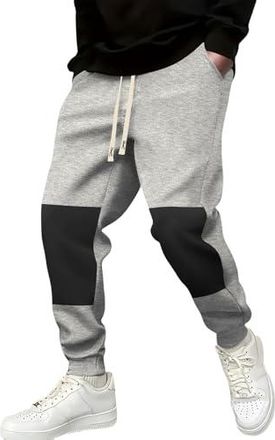 Generic Pantalon de jogging pour homme, coupe droite, taille &eacute;lastique pour lentra&icirc;nement et la gym, les sorties, pantalon l&eacute;ger et respirant, Cendr&eacute; clair, X