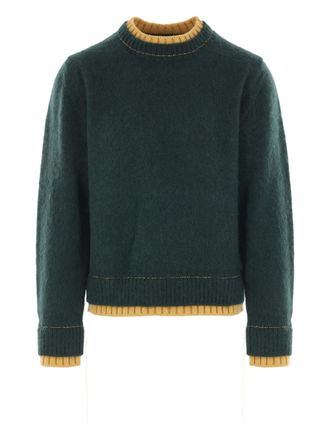 sacai pull à bords contrastants - Vert