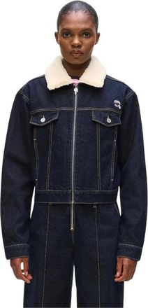 Karl Lagerfeld Femme, Vestes, Bleu, Taille: 38 FR Denim Vestes