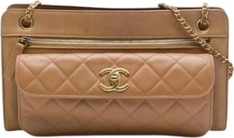 Chanel Sac bandouli&egrave;re vintage Pre-owned - Femme - Pre-owned - Brun - Taille: ONE Size
