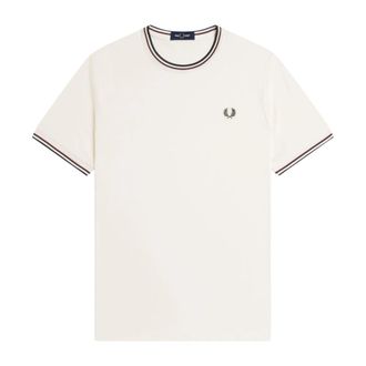 Fred Perry Twin Tipped T-Shirt - - Tops - Herren - Wei&szlig; - 2XL