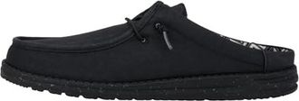 HeyDude Wally Slip Stretch Canvas - Chaussures pour Hommes - Baskets avec Semelles Confortables - Style Mocassin, Black/Black, 44