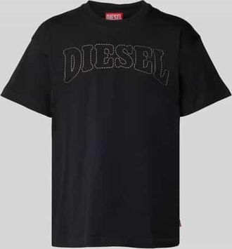 Diesel T-Shirt mit Label-Stitching