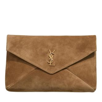 Saint Laurent Clutches - Cassandre Envelope Clutch - Gr. unisize - in Braun - f&uuml;r Damen