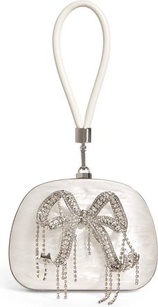 Self Portrait Pearl Top Handle Clutch Bag