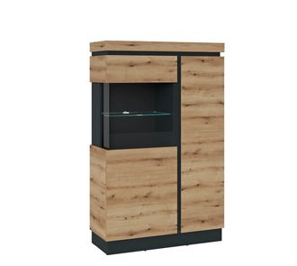 M&ouml;belando Glasvitrine >Corte< in Coast Evoke Eiche Dekor - 103,5x163,5x40 (BxHxT)