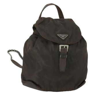 Prada Pre-owned Nylon Rucksack - - Pre-owned - Damen - Braun - ONE SIZE