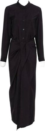 Emporio Armani Femme, Robes, Noir, Taille: 40 FR Fluid Techno Rayon Dress