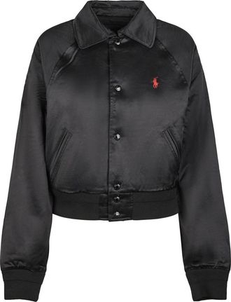 Polo Ralph Lauren Femme, Vestes, Noir, Taille: 40 FR Veste Bomber Tiss&eacute;e