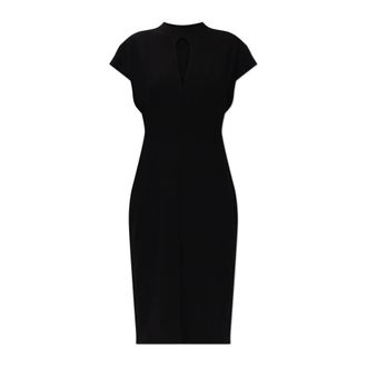 Jil Sander Kleid mit dekorativem Ausschnitt am Halsausschnitt - - Dresses - Damen - Schwarzk - L