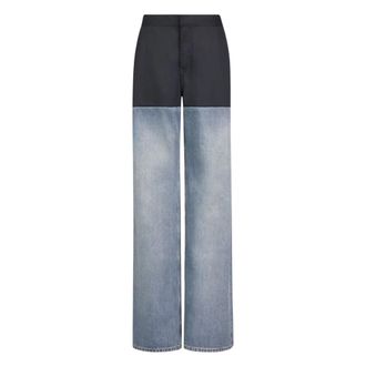 Alaia Straight Leg Hose - - Trousers - Damen - Blau - XS