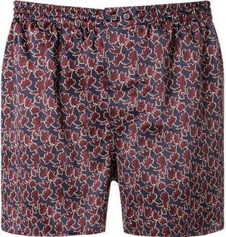 Zimmerli Herren Boxershort blau Seide Gemustert
