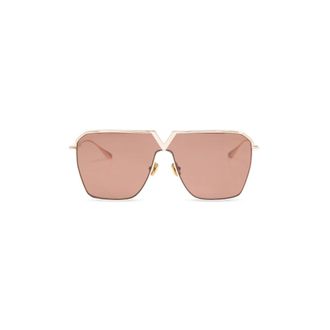 Valentino Garavani V-Goldshield Sonnenbrille - - Accessories - Damen - Gelb - ONE SIZE