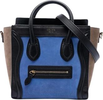 Celine Sac &agrave; main Nano Luggage Pre-owned - Femme - Pre-owned - Bleu - Taille: ONE Size