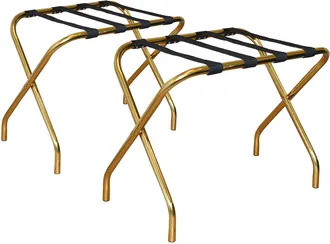 Harbour Housewares Klappverteiler Gepäckträger - Gold - Pack Von 2