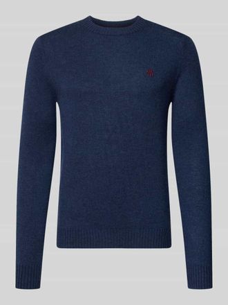 Mc Neal Slim Fit Strickpullover aus reiner Wolle mit Label-Stitching