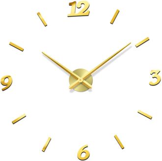 Cabilock Wanduhr Aus Metall &Uuml;bergro&szlig;e Acryl-zahlendekoration F&uuml;r Zimmer Stummen Kern F&uuml;r Studium Schlaf Arbeit