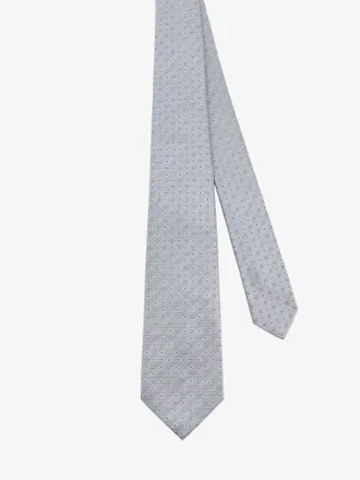 Kiton Mens Silk Tie Grey Ties & Bow