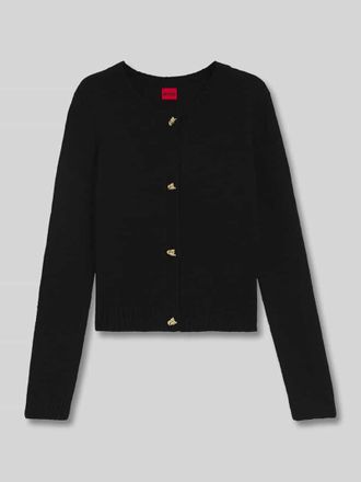 HUGO BOSS Regular Fit Strickjacke mit Alpaka-Mix Modell SIRA