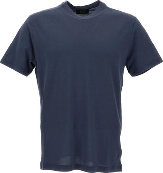 Zanone Homme, Tops, Bleu, Taille: M T-Shirt Coupe Slim