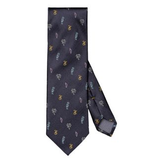 Eton Farbenfroher Seidenkrawatte mit Papageien und Palmen - - Accessories - Herren - Blau - ONE SIZE