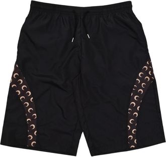 Marine Serre Homme, Sport, Noir, Taille: S Moon Printed Swimwear Boardshorts