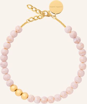 Vanessa Baroni Vanessa Baroni Halsketten Mini Beads Gold Ivory Rose Marble By Glambou gold