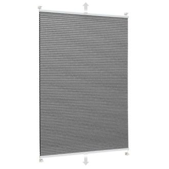 Sekey Wabenplissee Ohne Bohren Verdunkelung Rollo 100% verdunkelnd Blickdicht, Klemmfix, Aluminiumschiene, Grau, 105 x 130cm (BxH)