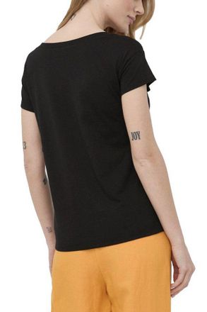 Love Moschino T-Shirt Damen Shirt mit Retro Logo-Print Front-Print mit Retro-Logo und Herz-Design in Gold