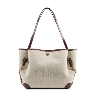 Chlo&eacute; Sac Clover &agrave; d&eacute;tail chaine et logo brod&eacute; en cuir