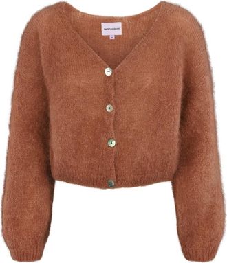 Americandreams Americandreams, Femme, Pulls, Brun, Taille: 44 FR Cornelia Cropped Cardigan