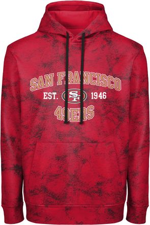 Foco NFL Herren Offiziell lizenziertes Established Wordmark Camo Performance Throwback Team Color Pullover Sweatshirt Hoodie, San Francisco 49ers - Rot, Me