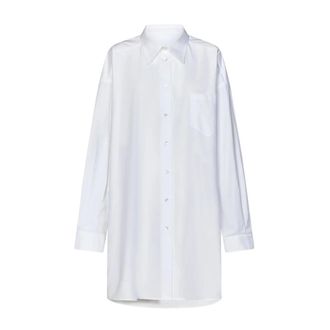 Maison Margiela Wei&szlig;e Langarmbluse Mit Kn&ouml;pfen - - Blouses & Shirts - Damen - Wei&szlig; - S