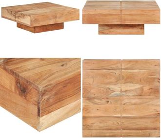 vidaXL Vidaxl - Couchtisch 80x80x28 cm Massivholz Akazie - Holz Couchtisch - Akasie Couchtisch - Wohnzimmerstil - Wohnzimmer Dekoration - Massivt Holzmöbel