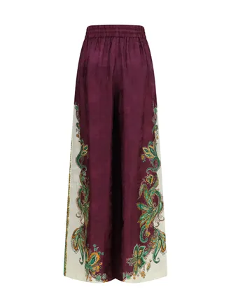 Alemais Womens Ruthie Pants Viscose; Silk Trousers