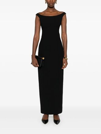 Toteme Off-Shoulder Curved Dress - Black
