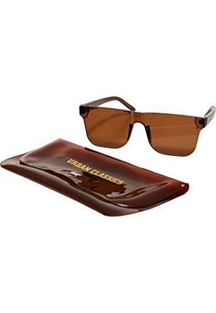 Urban Classics Lunettes de Soleil Honolulu avec étui, Marron, Taille Unique Mixte