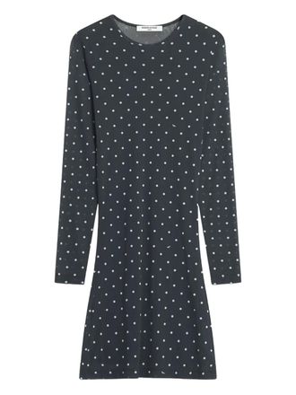 Maison Kitsuné robe courte à manches longues - Noir