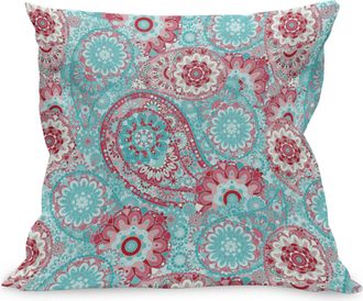 Abakuhaus Jahrgang Kissenbezug, Traditioneller orientalischer Frühlings-Blumen-Muster Paisley Ornamental Eastern Artwork, Kissenhülle mit Reißverschluss Beidsei