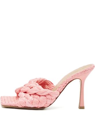 Bottega Veneta 2024 Intrecciato Mules 95mm - Rosa
